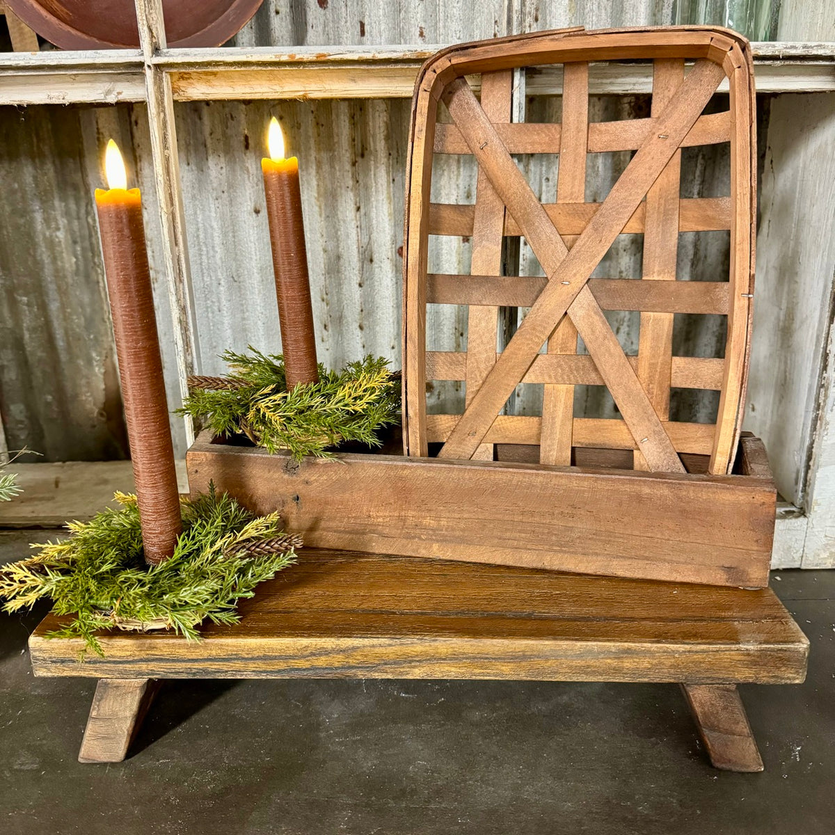 Rustic Brown Table Riser – Red Fox Primitives