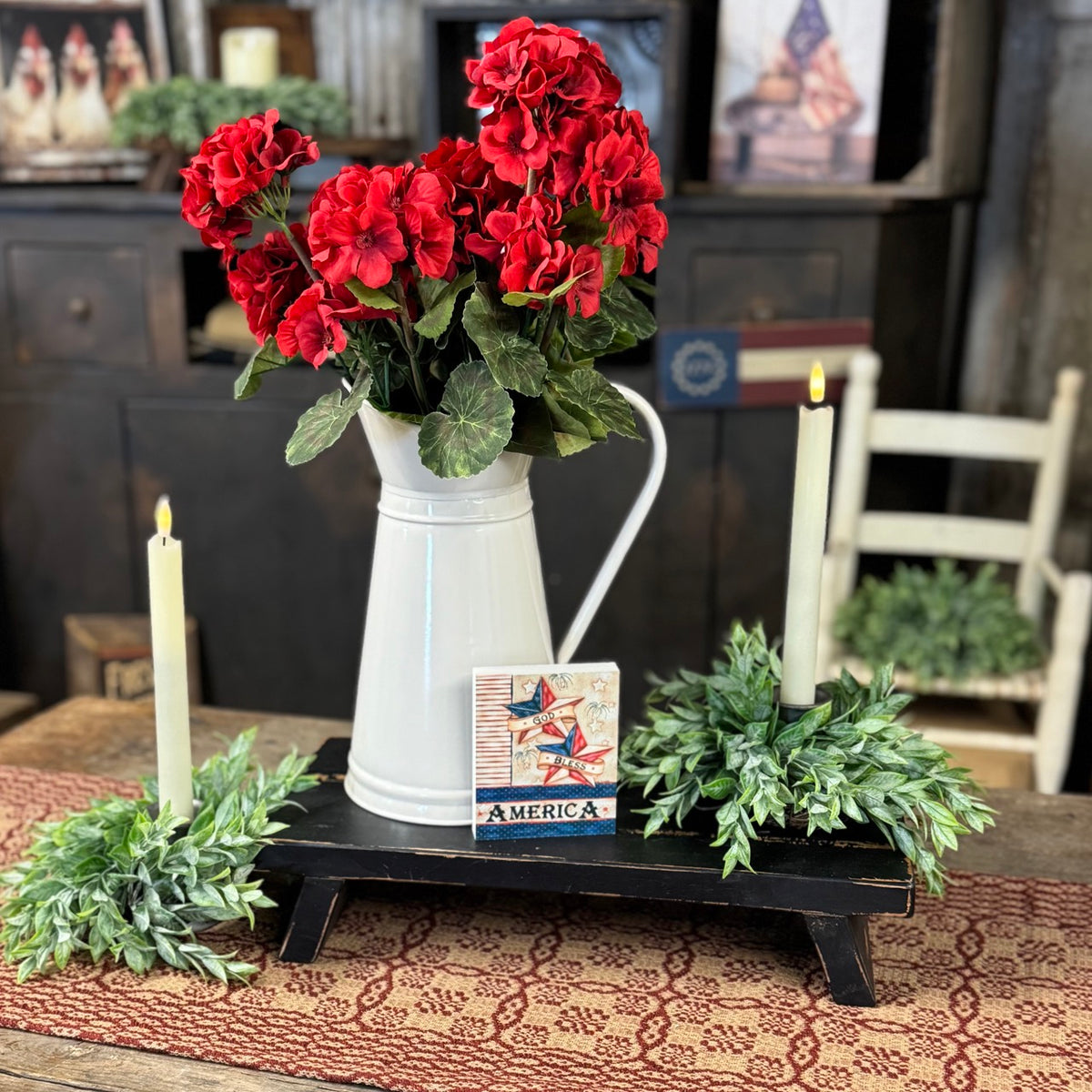 Black Wooden Table Riser – Red ...