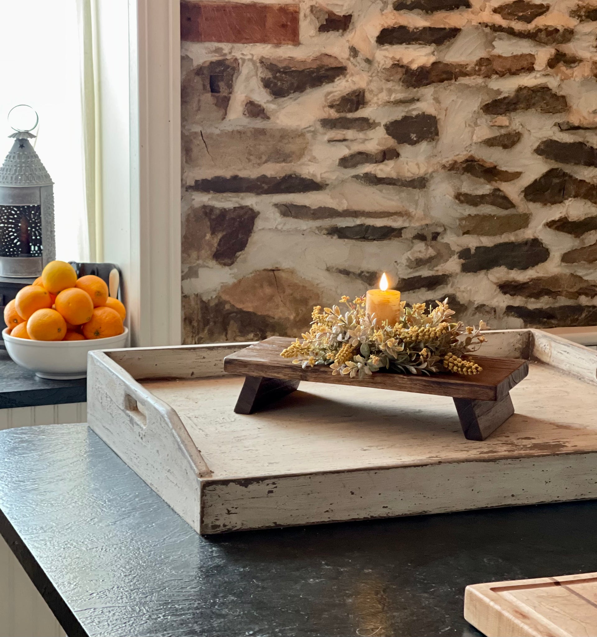 Rustic Brown Table Riser – Red Fox Primitives