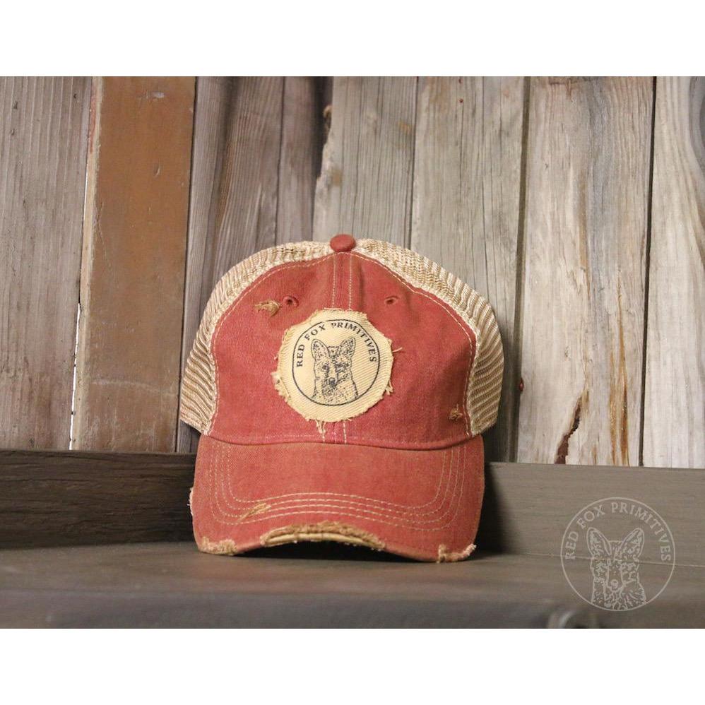 Red Fox Primitives Hat - Dark Red