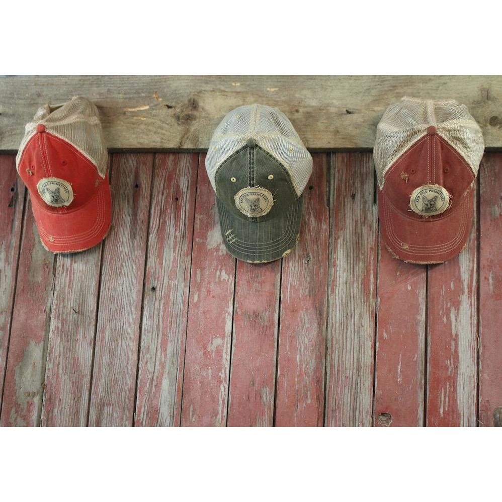 Red Fox Primitives Hat - Dark Red