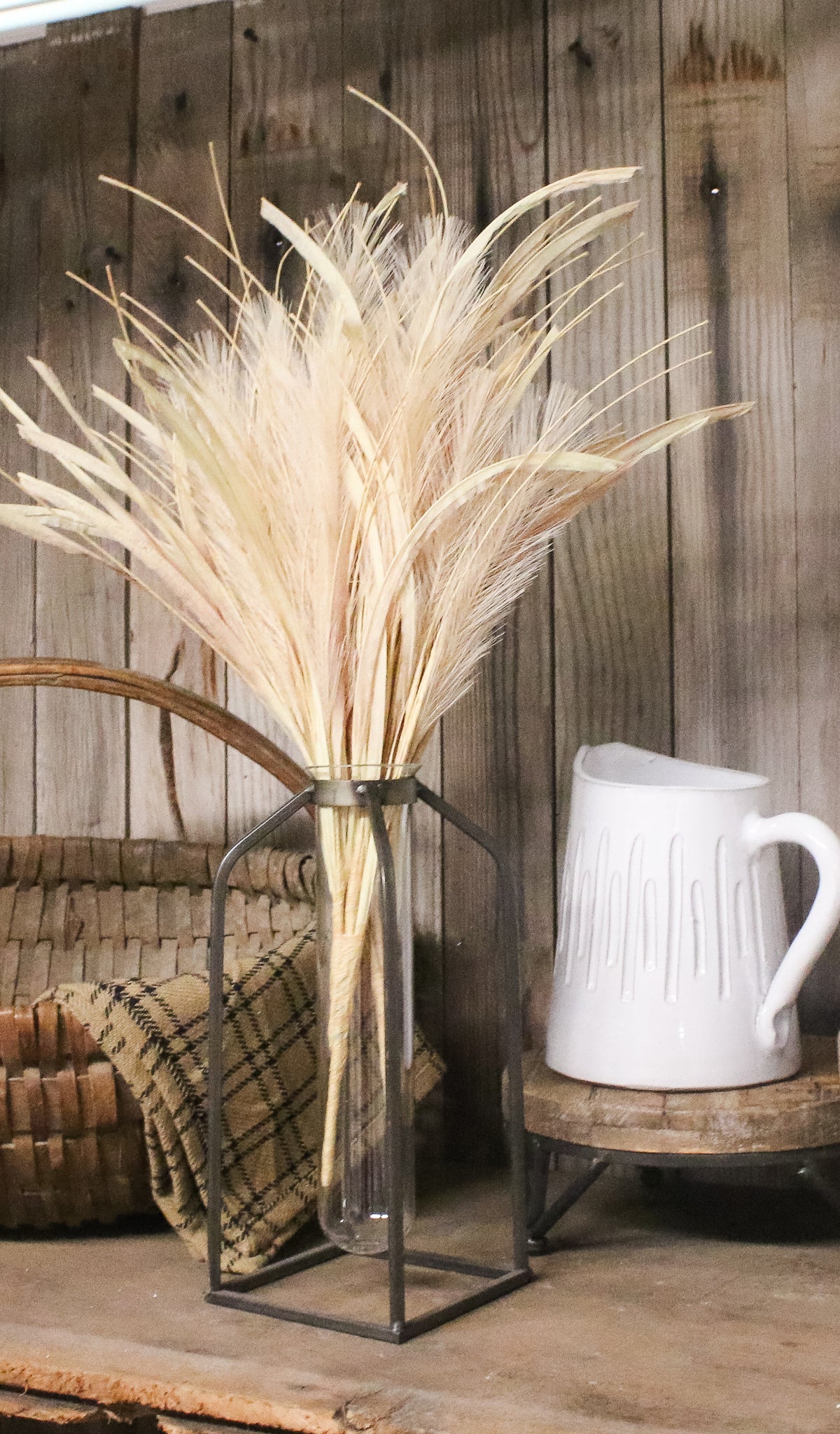 Wispy Wheat Fall Bush - Artificial Fall Flowers - Set of 2 – Red Fox ...