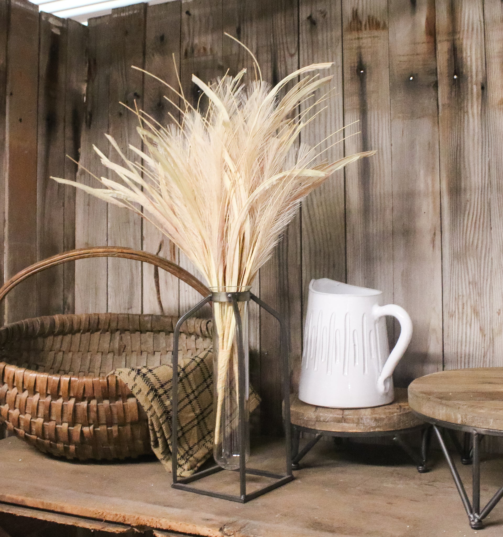 Wispy Wheat Fall Bush - Artificial Fall Flowers - Set of 2 – Red Fox ...