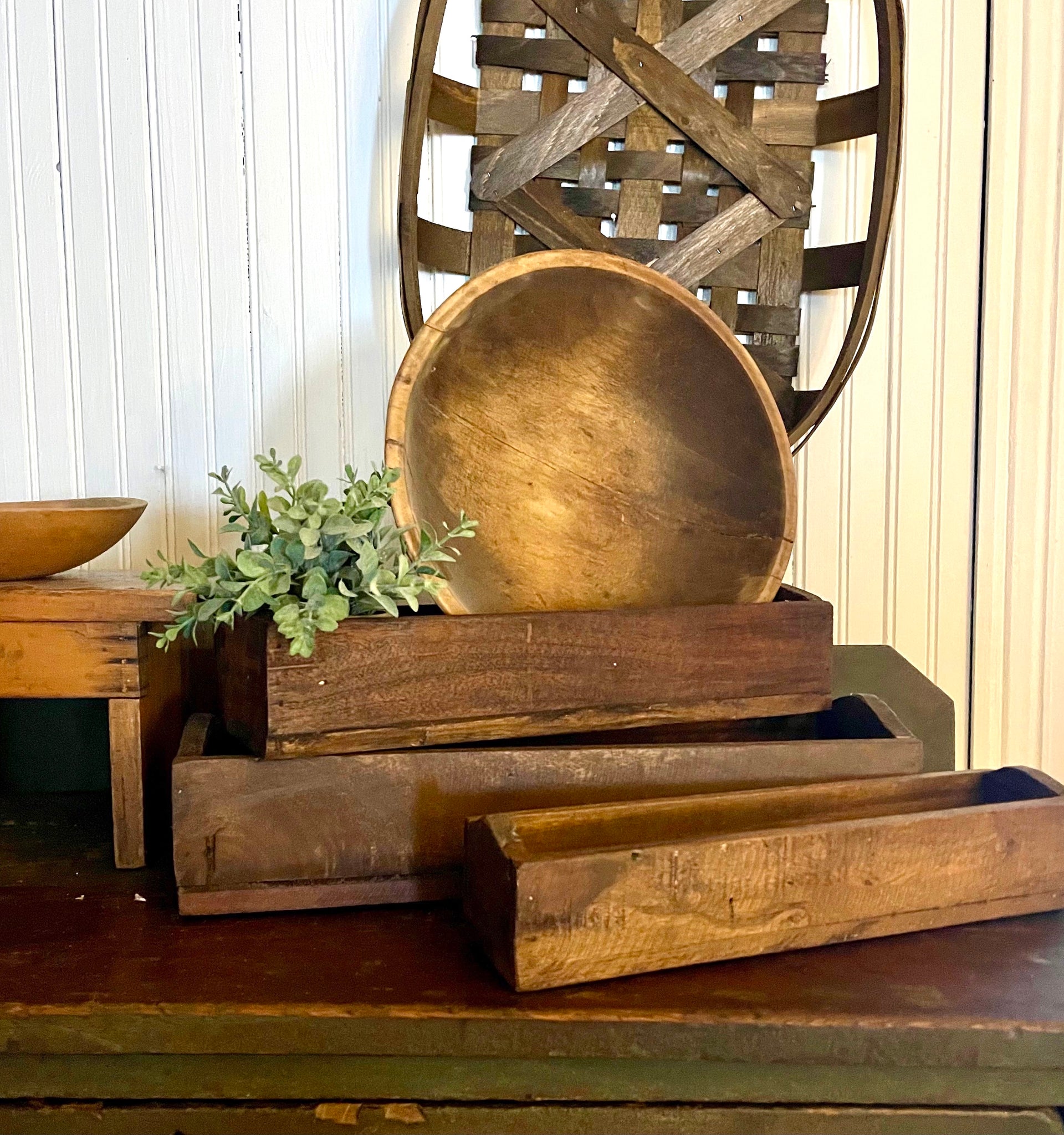 Reclaimed Wooden Boxes - Set of 3 &nd...